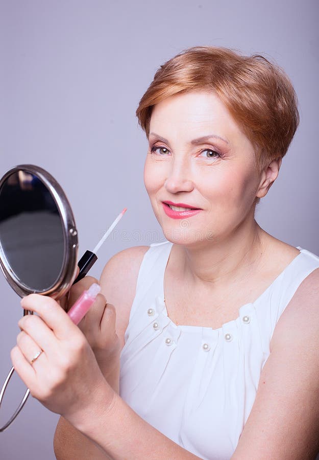 Woman age makeup stock photo. Image of portrait, calm - 64341114