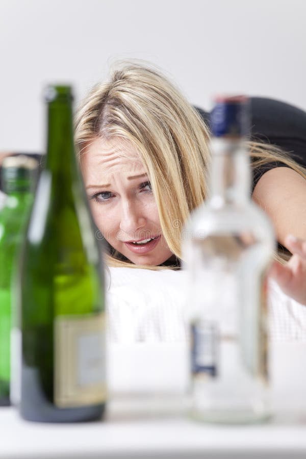 Woman alcoholism stock photo. Image of alone, alcohol - 37933348
