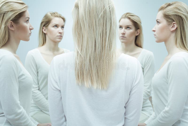 Woman with alter ego stock photo. Image of stress, personality - 64130772