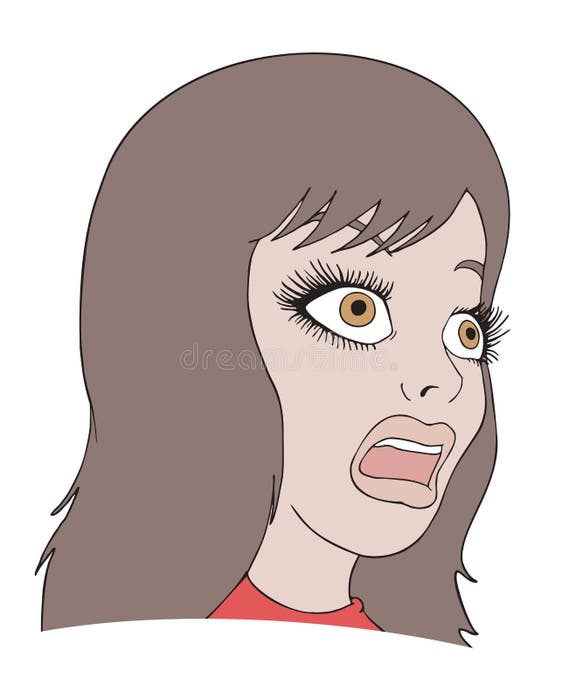 Woman with Amazing Expression Stock Vector - Illustration of beautiful ...