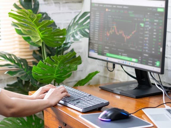 Woman Analyzing Graphs in Progress Money the Table Doing Work Stock ...