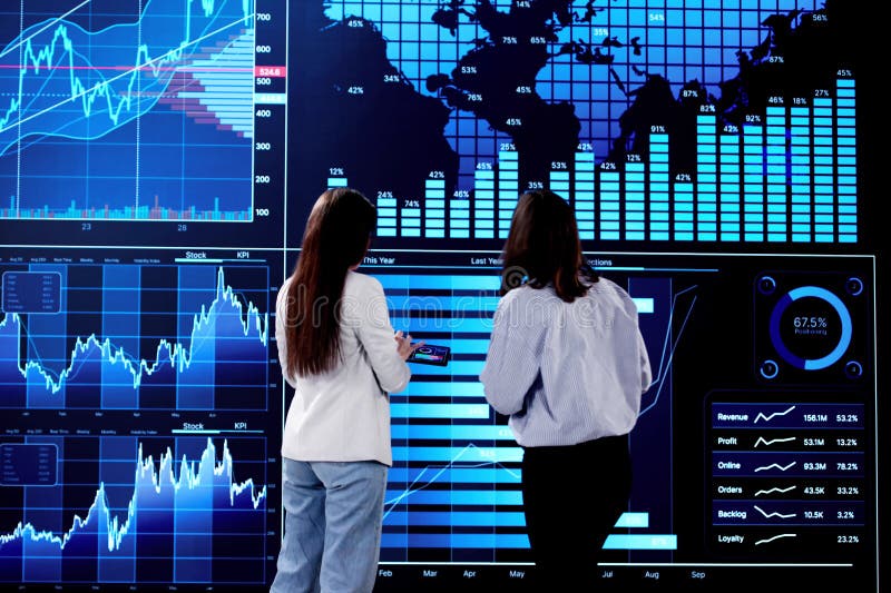 Woman Analyzing Kpi Data Artificial Intelligence Dashboard Business Stock Photos - Free ...