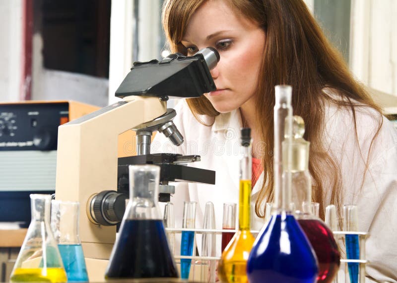 Woman Analyzing Samples in a Lab Stock Photo - Image of biology ...