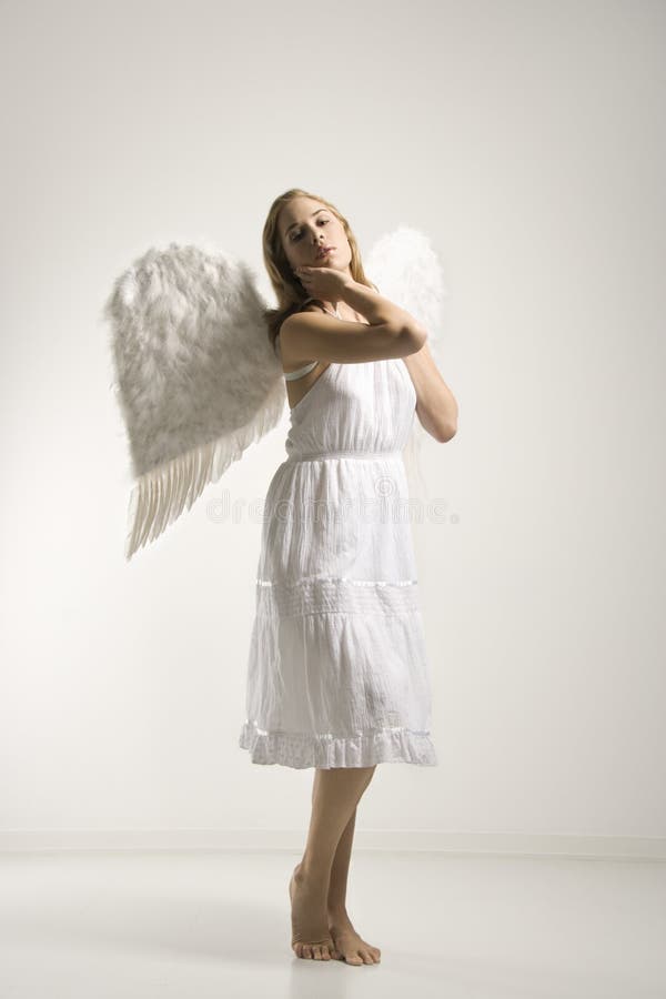Woman in angel costume. stock image. Image of color, colour - 2424653
