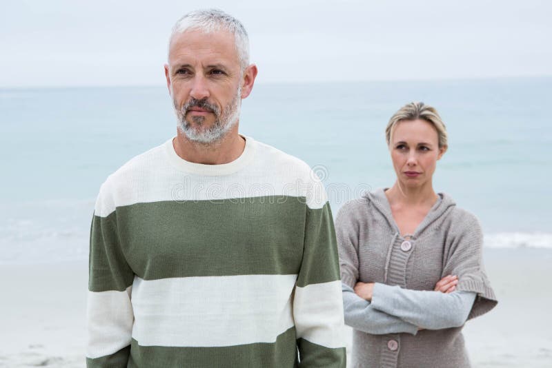 Woman angry at her partner stock image. Image of beach - 60524775