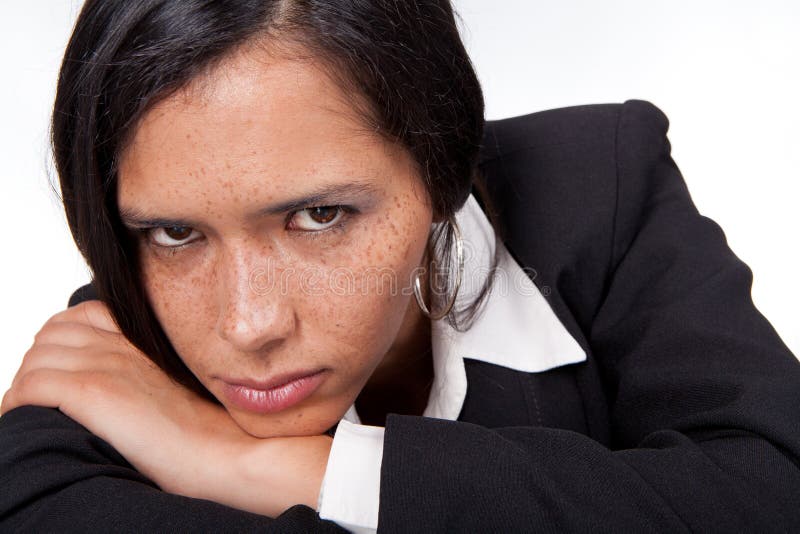 Woman with angry look stock image. Image of businesswoman - 37229141