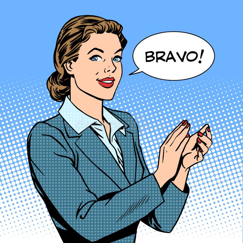 Woman Applause Bravo Concept of Success Stock Vector - Illustration of ... Woman Applause Bravo Concept of Success Stock Vector - Illustration of ...
