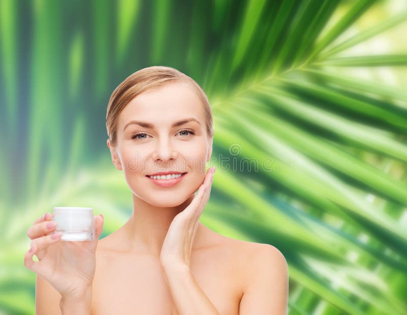 Woman Applying Cream On Her Skin Stock Photo - Image of freshness ...
