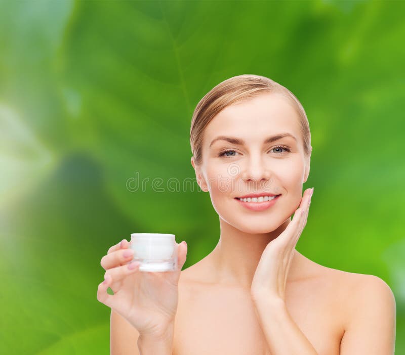 Woman Applying Cream on Her Skin Stock Photo - Image of freshness ...