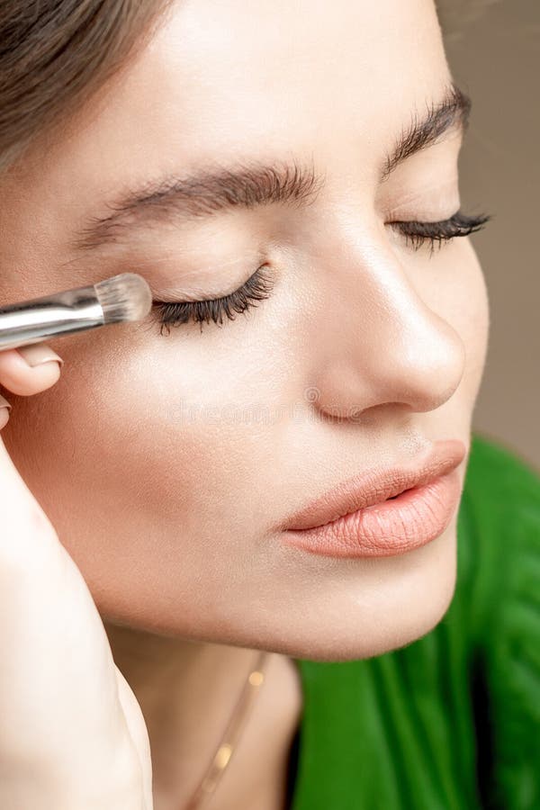 Eyeshadow Powder, Lipstick, Nail Polish Stock Photo - Image of cosmetic ...