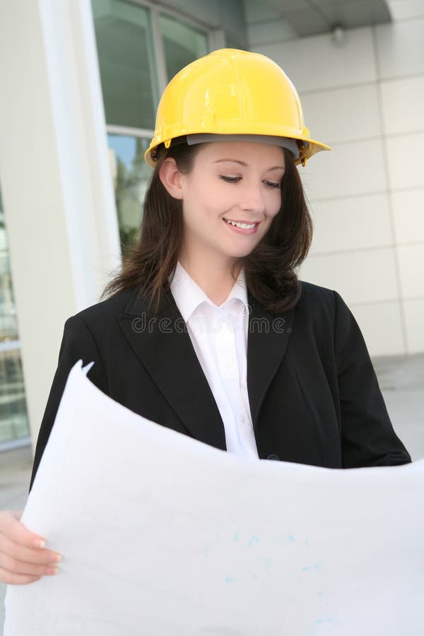 Woman Architect stock image. Image of expert, builder - 3443599