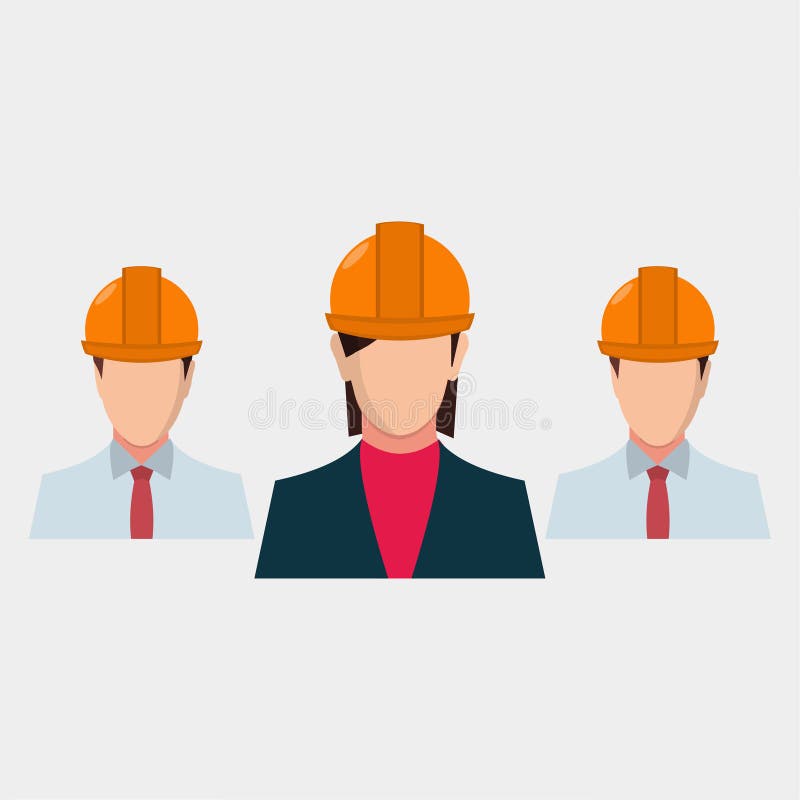 Architect or Engineer, Manager Construction Symbol Vector Illustration ...