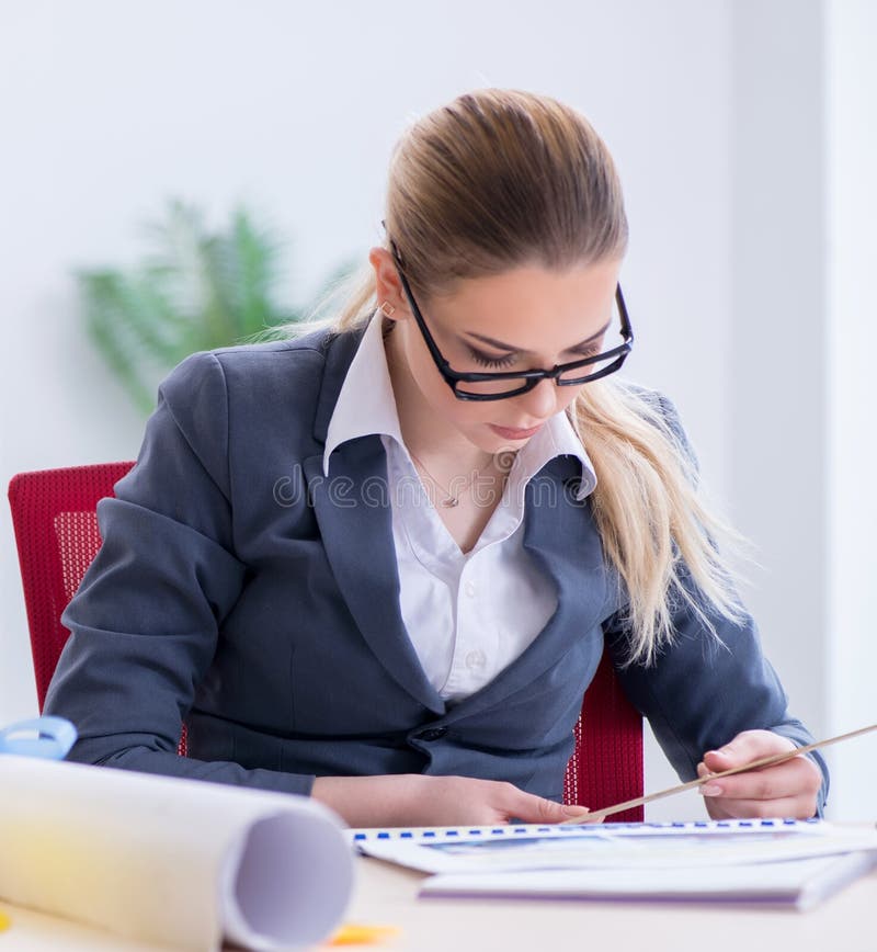 Woman Architect Working on the Project Stock Photo - Image of employee ... Woman Architect Working on the Project Stock Photo - Image of employee ...