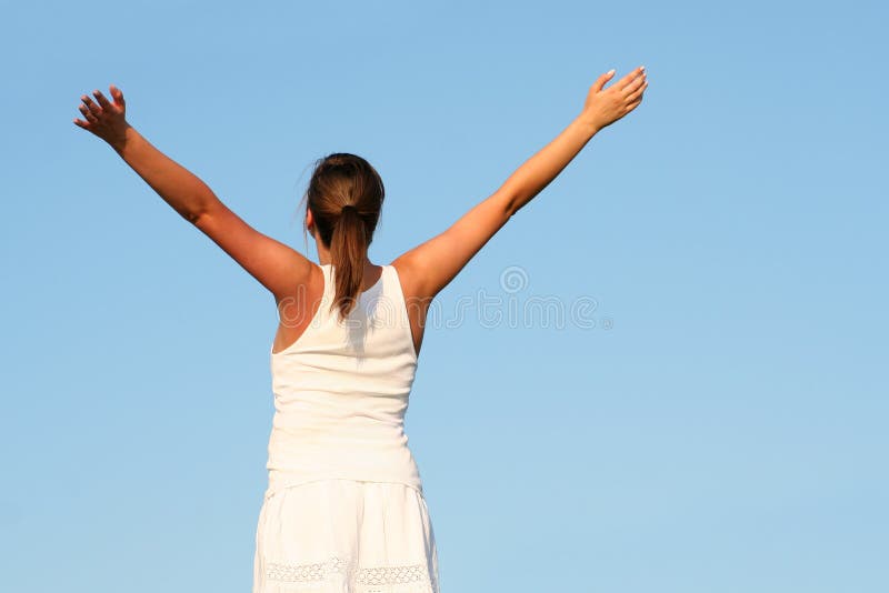 Woman With Arms Outstretched Stock Photography - Image: 2989682