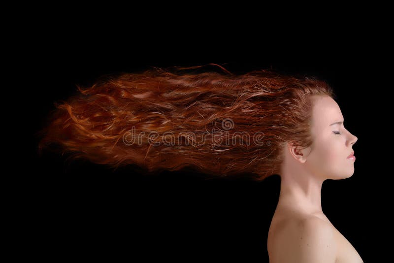 Woman with artistic hair stock image. Image of fashion - 68180531