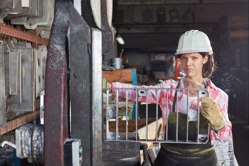 Woman as apprentice worker stock image. Image of work - 118175873