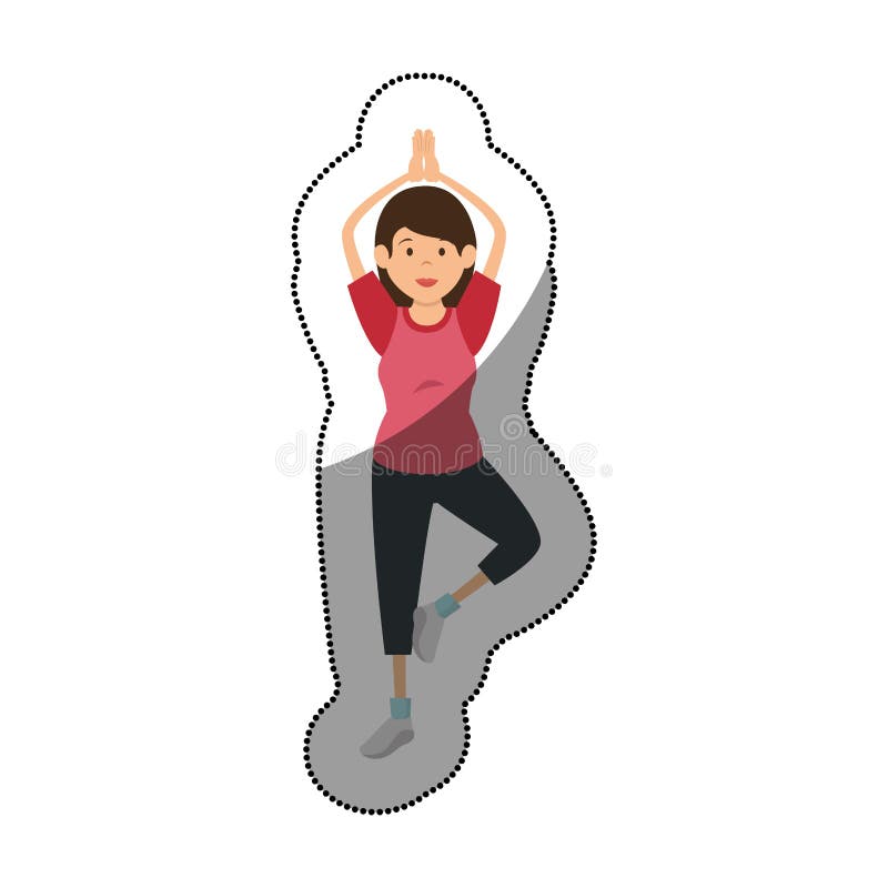 Woman Athlete Practicing Exercise Avatar Character Stock Illustration ...