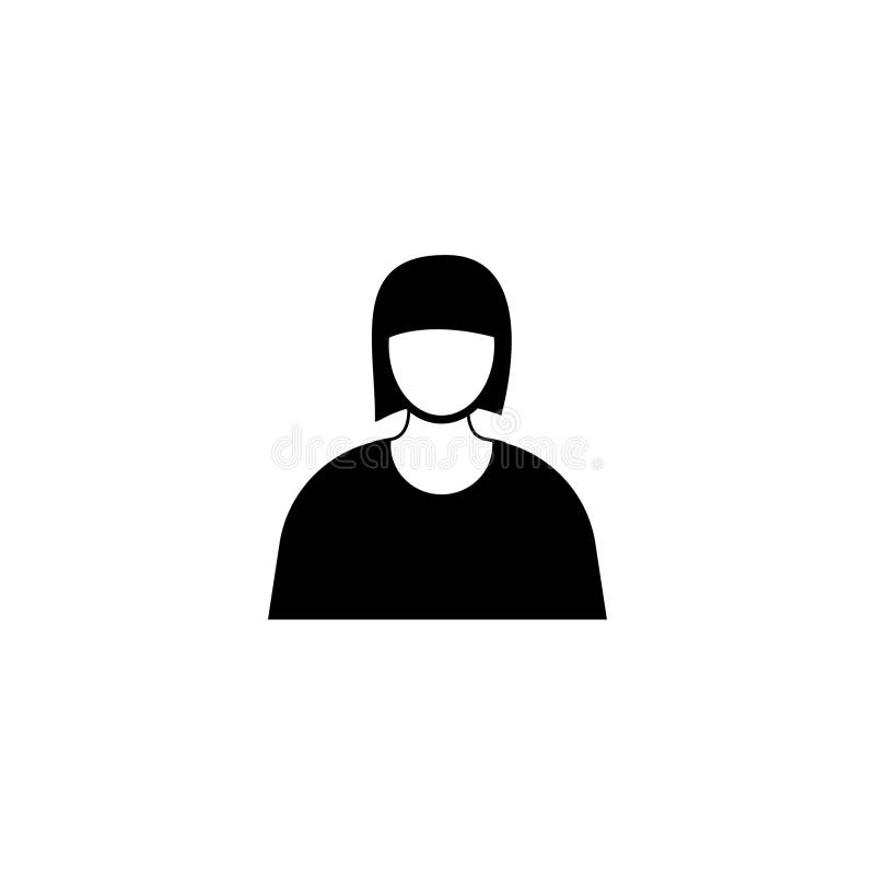 Woman Avatar, Female User Flat Vector Icon Stock Vector - Illustration ...