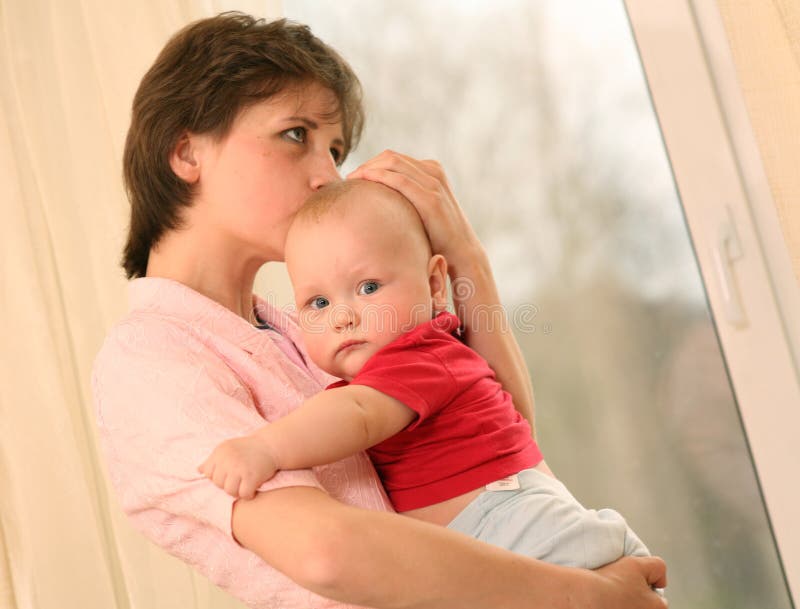 Woman with baby stock image. Image of portrait, person - 13779691