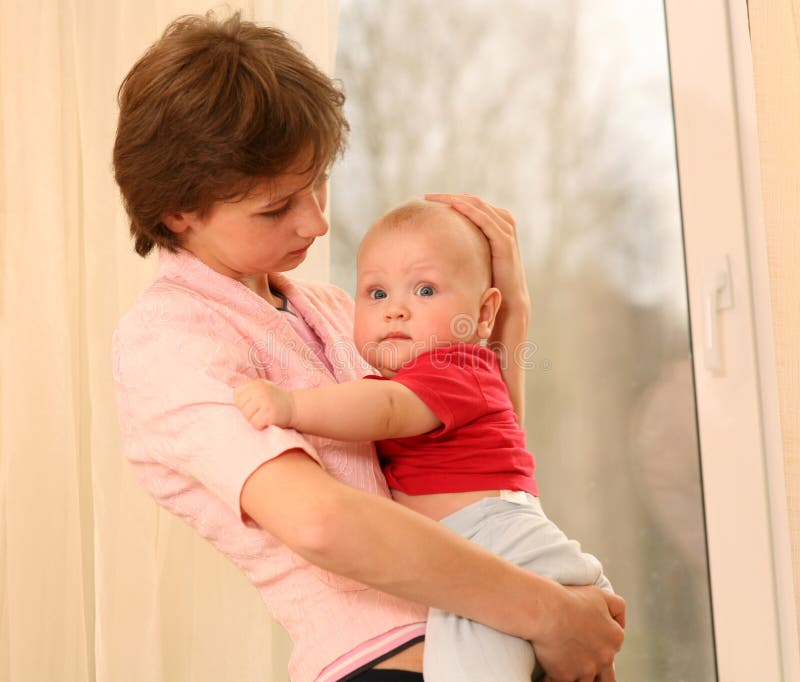 Woman with baby stock photo. Image of beautiful, happiness - 13779696