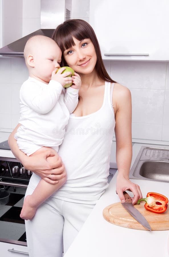 Woman with baby stock image. Image of maternity, daughter - 25559059