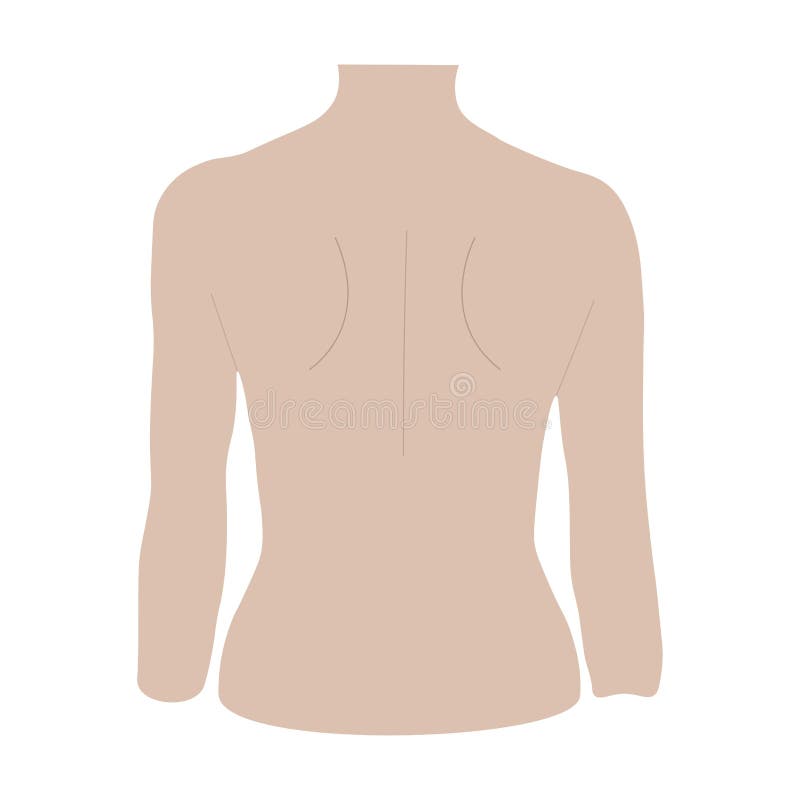 Woman Back Illustration Design Element Stock Illustration ...