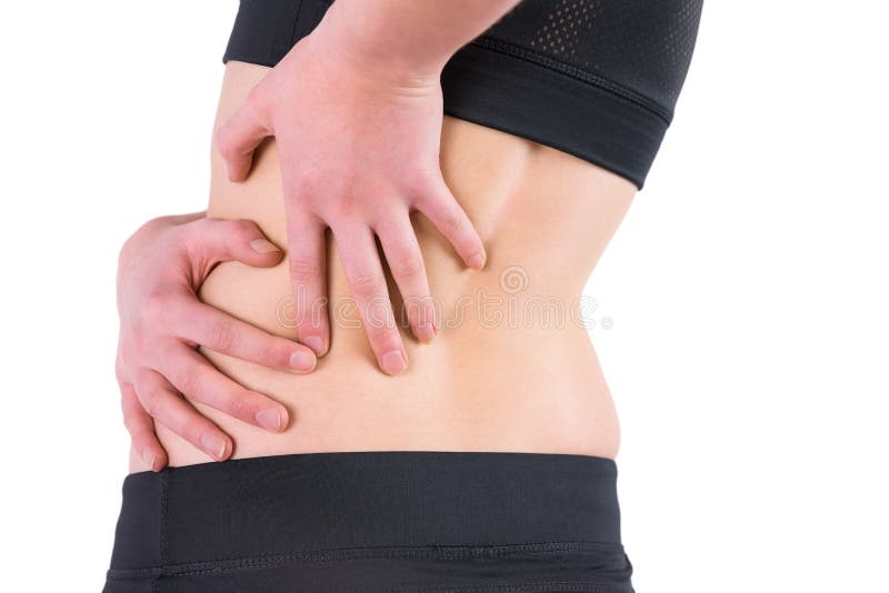 Woman with back injury stock photo. Image of injured - 53074610