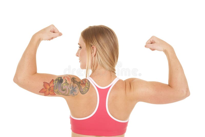 319 Woman Flexing Back View Stock Photos - Free & Royalty-Free Stock ...