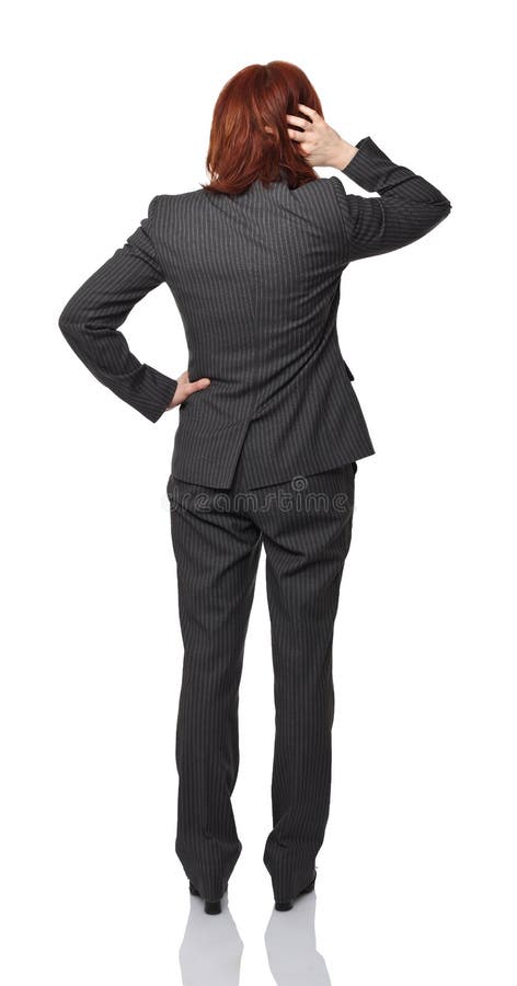 Woman back view stock image. Image of isolated, rear - 22971211