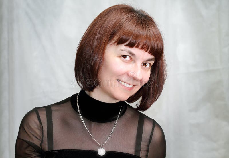 Woman on background stock photo. Image of lips, gray - 66556026