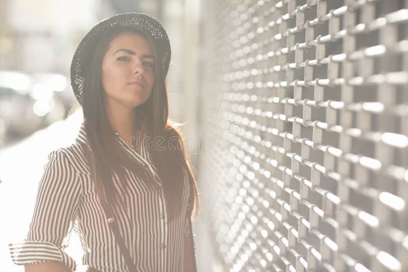 Woman backlit stock image. Image of apparel, white, brunette - 17307575