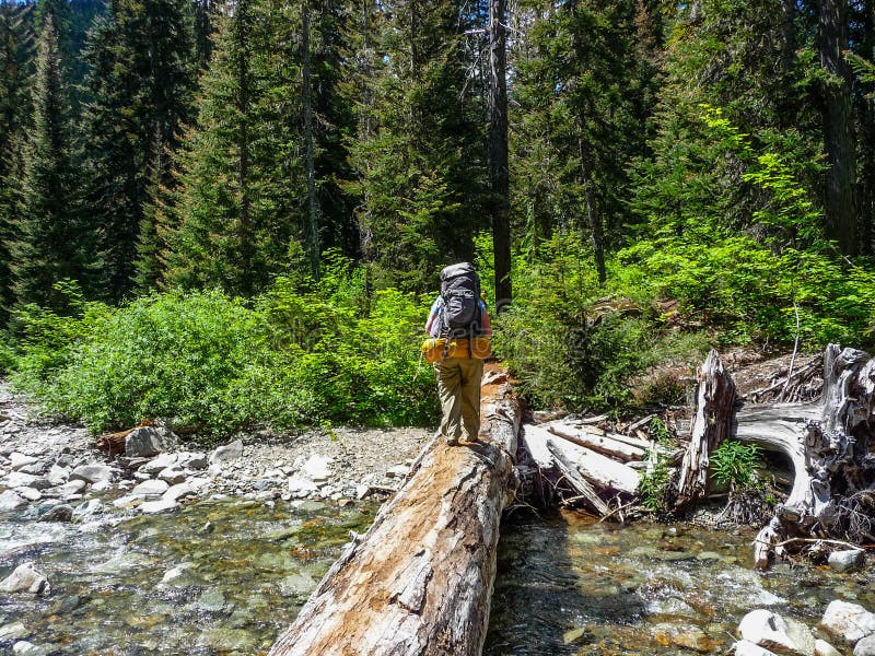 Woman Backpacking stock image. Image of adventure, view - 33205565