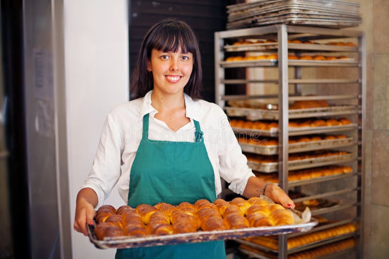 Woman in bakery stock image. Image of person, kitchen - 36863993
