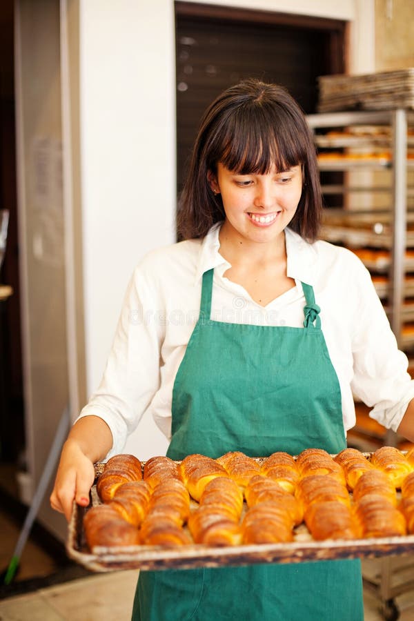 Woman in bakery stock photo. Image of caucasian, making - 36863946