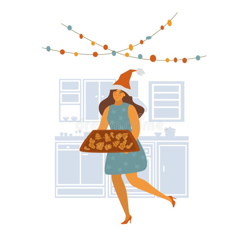 Woman Baking Cookies Stock Illustrations 510 Woman Baking Cookies