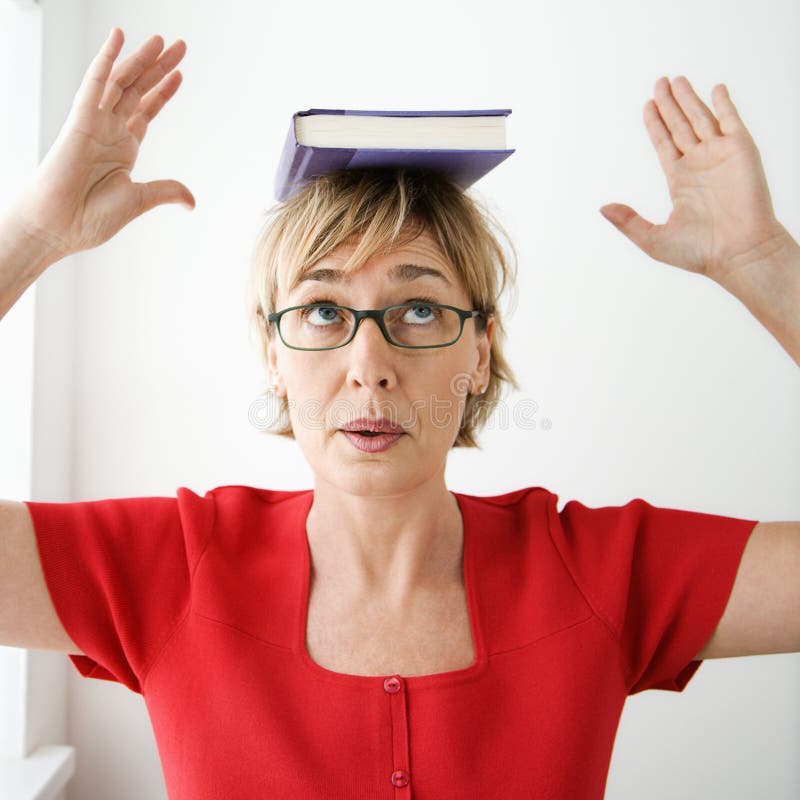 1+ Blonde woman balancing book Free Stock Photos - StockFreeImages