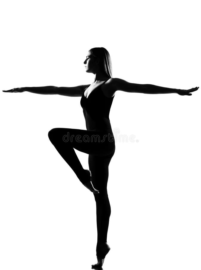 Woman Ballet Dancer Standing Pose Stock Photo - Image of beauty ...