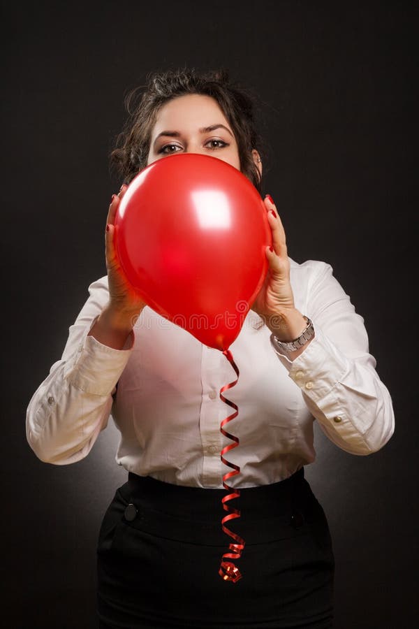 Red balloon stock image. Image of inflatable, color, carnival - 38168799