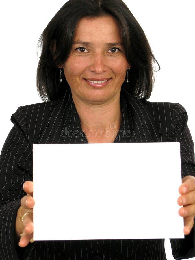 Woman with banner stock image. Image of white, face, american - 12192187