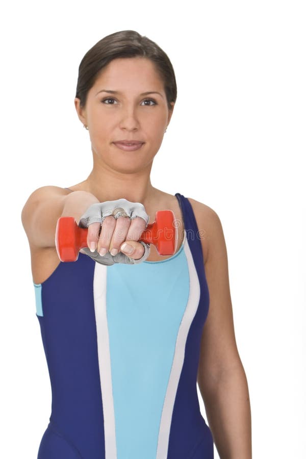 Woman with barbell stock photo. Image of lifestyle, attractive - 4514756