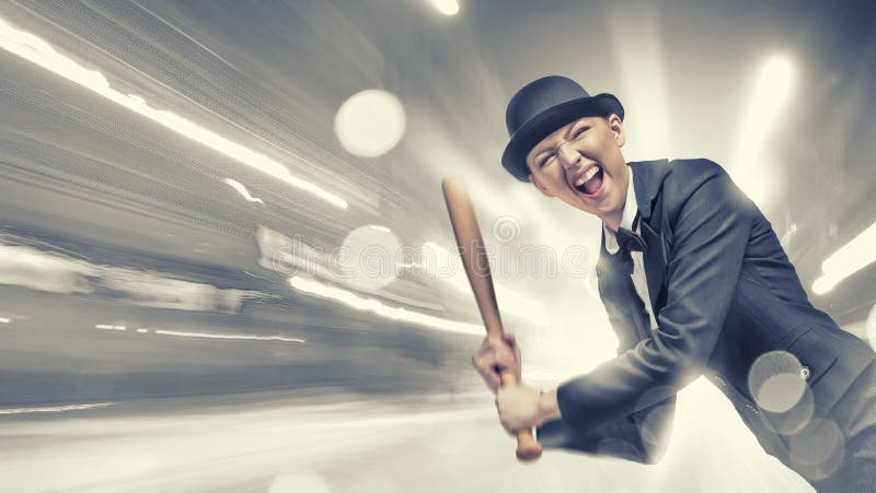 Angry Woman Baseball Bat Stock Images - Download 322 Royalty Free Photos