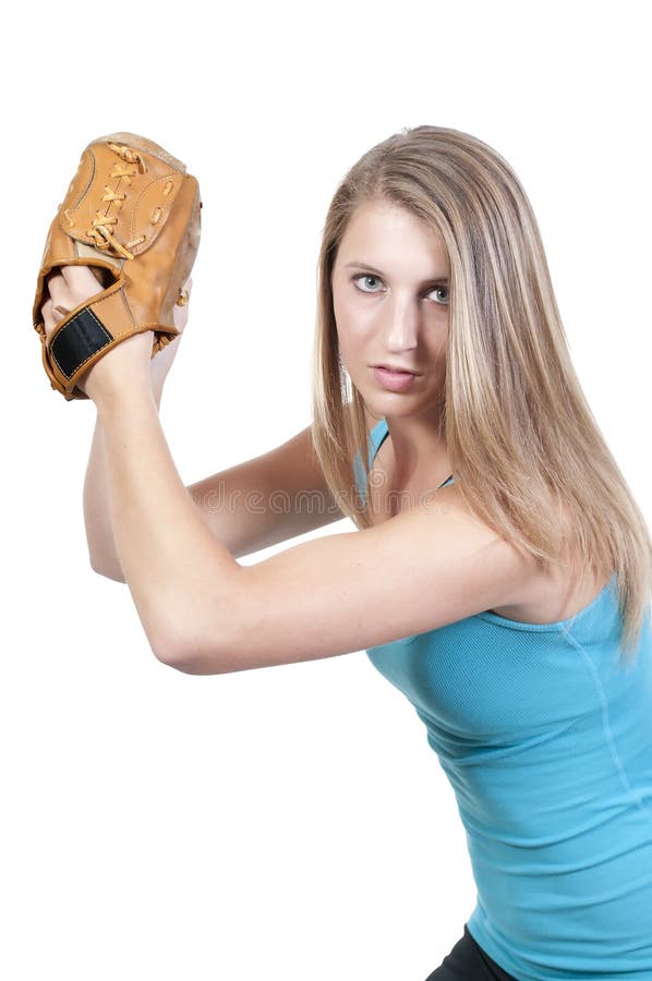 Woman Baseball Player stock photo. Image of girl, person - 25068618