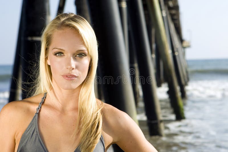 Woman at the beach stock photo. Image of healthy, bikini - 9709542