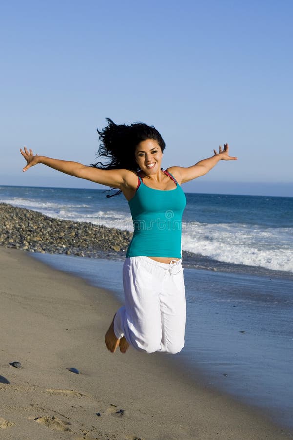 Woman beach stock photo. Image of fresh, happiness, human - 10657548