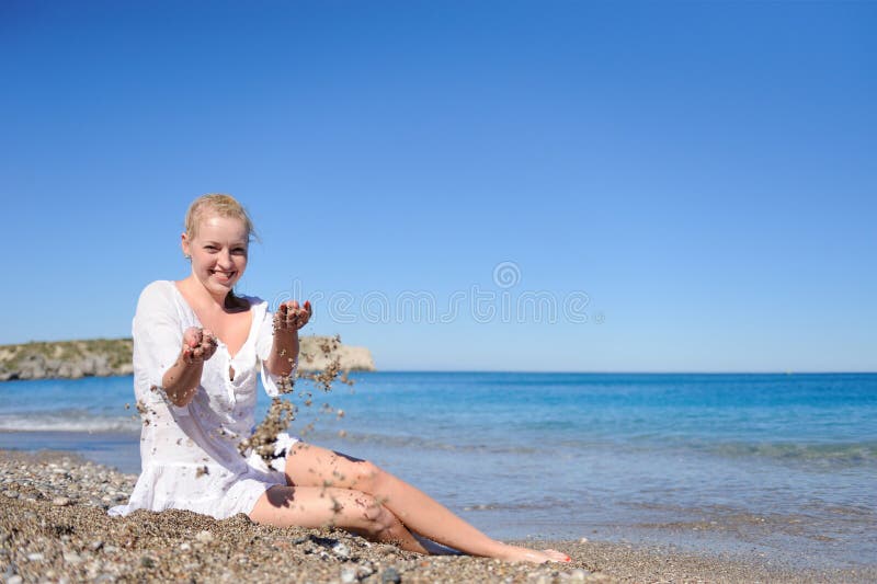Woman on a beach stock photo. Image of freshness, body - 31815766