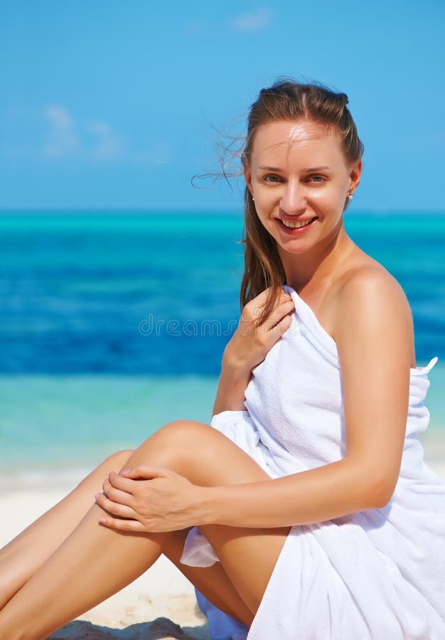 Woman at beach stock image. Image of tourism, lifestyles - 38540751