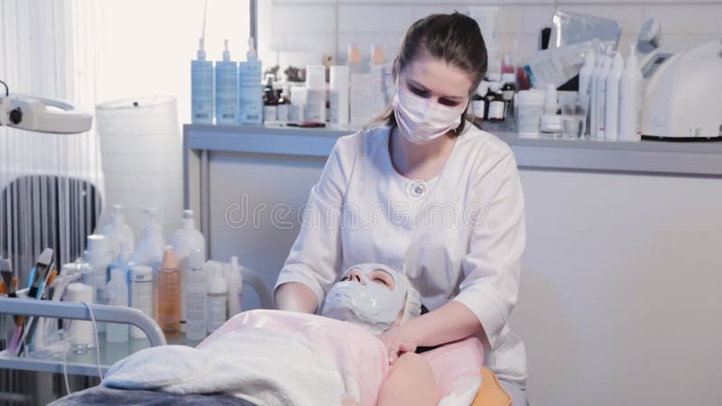 Woman Beautician Doing Breast Massage To Woman. Stock Footage - Video ...