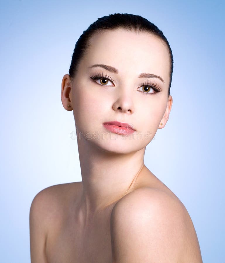 Beautiful clean woman face stock photo. Image of freshness - 14022070