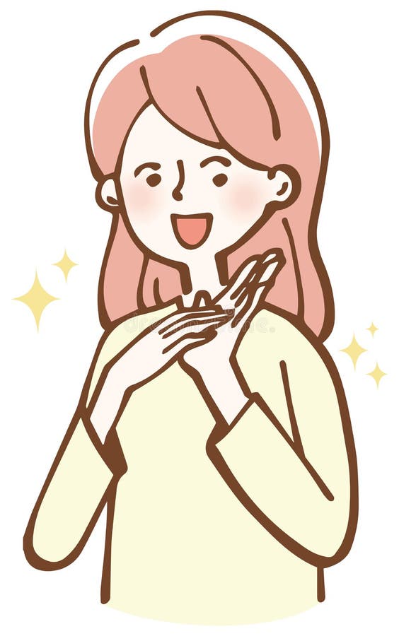 Woman with Beautiful Hands Illustration Stock Vector - Illustration of ...