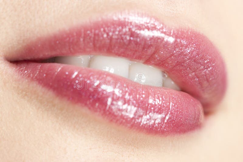 Chewing lips stock photo. Image of color, disappointment - 13237722